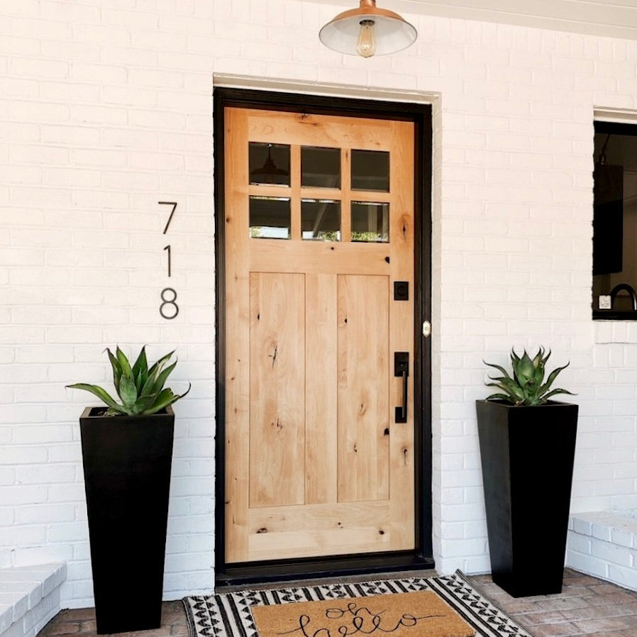 Krosswood Doors 32 in. x 96 in. Craftsman Knotty Alder Universal/Rever ...