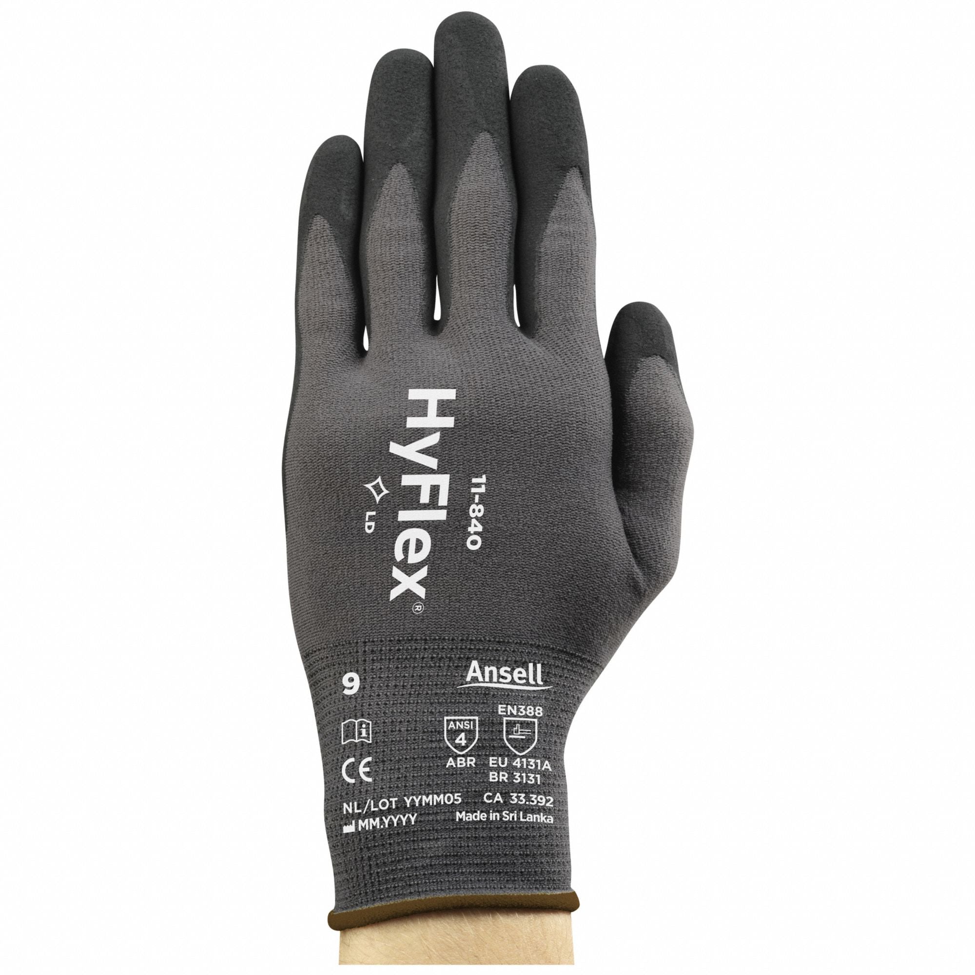 HYFLEX Foam Nitrile Coated Gloves XL - High Abrasion Resistance – Super ...