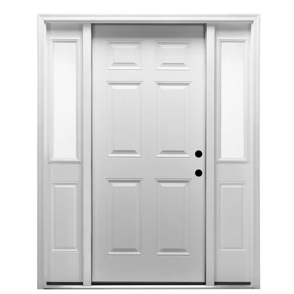 MMI Door 68.5 in. x 81.75 in. Left-Hand 6-Panel Classic Primed Steel P ...