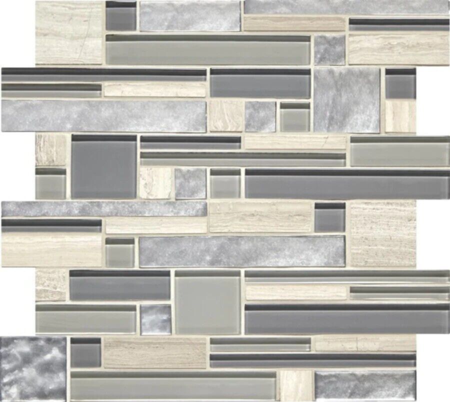 Mohawk Phase Crystal Beach 12 x 13 Glass and Stone Mosaic Tile – Super ...