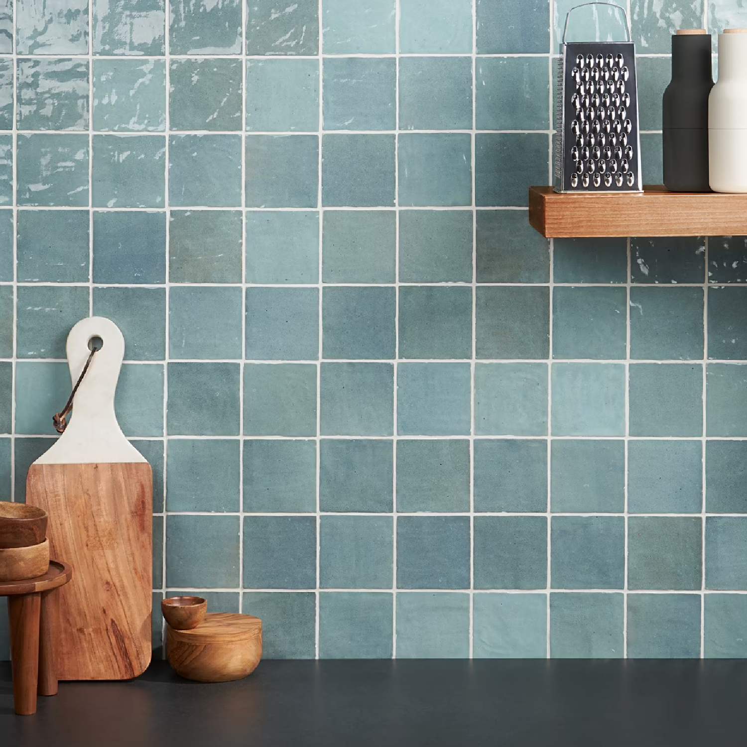 Portmore Aqua Blue 4x4 Glazed Ceramic Wall Tile – Super Arbor
