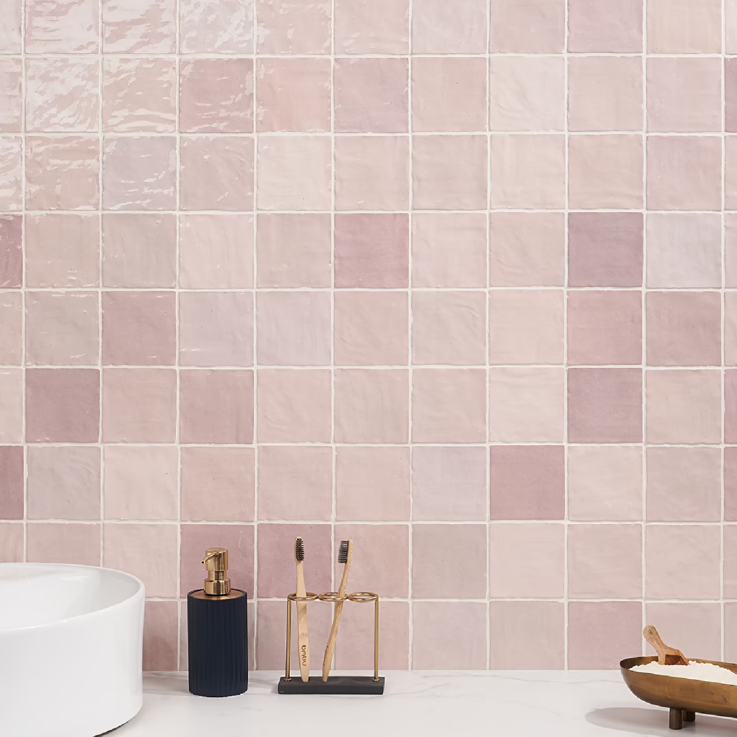 Portmore Pink 4x4 Glazed Ceramic Wall Tile – Super Arbor