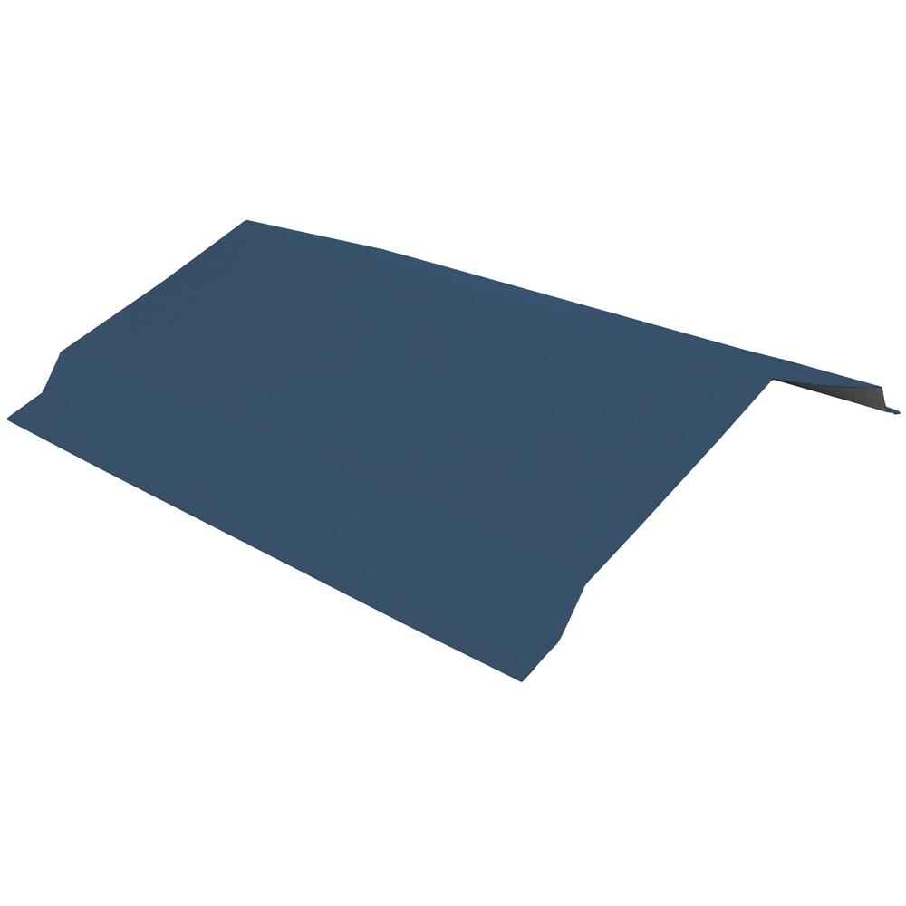 Premium Pro-Steel 10' Ocean Blue Residential Ridge Cap 8/12 Pitch ...