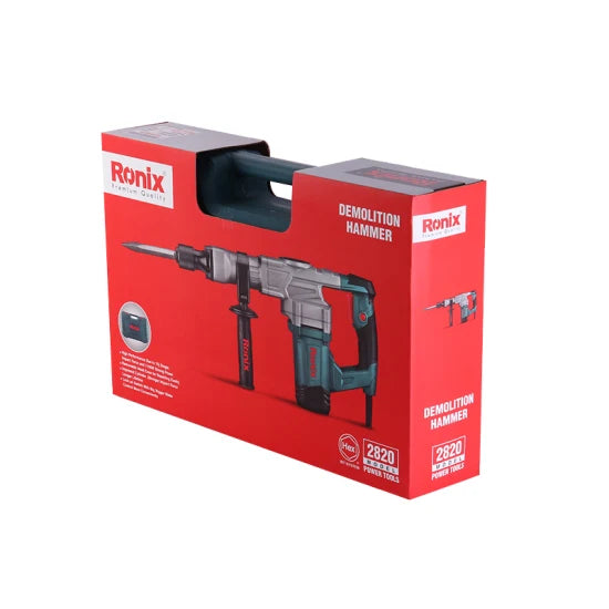 Ronix 2820 Electric Demolition Jack Hammer with Adjustable 360 Fore-Gr ...