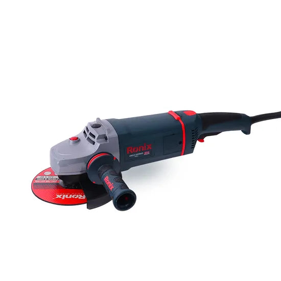 Ronix 3210 Angle Grinder 180mm 8000rpm Non-Locking Trigger Switch 2400 ...