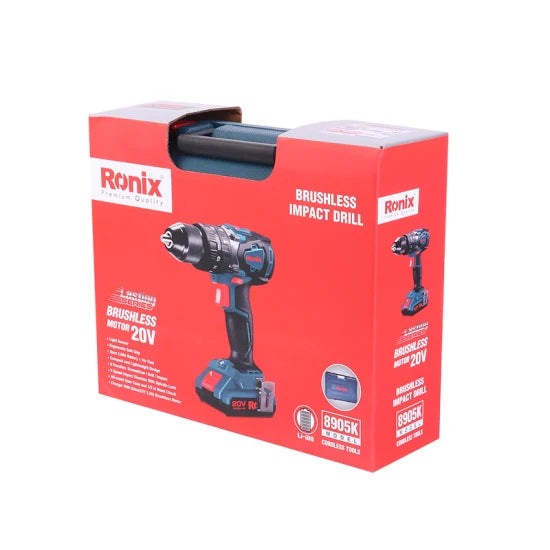 Ronix 8905K Cordless Power Tool Combo Kit with 2 Batteries and Charger ...