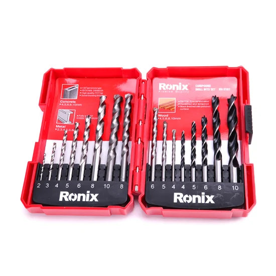 Ronix Model Rh-5583 High Quality Portable Wood Metal Drill Bit Set ...