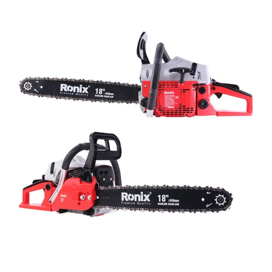 Ronix Power Saw Model 4647 52cc 550ml Tank Cutting Wood Free Chains Ga ...