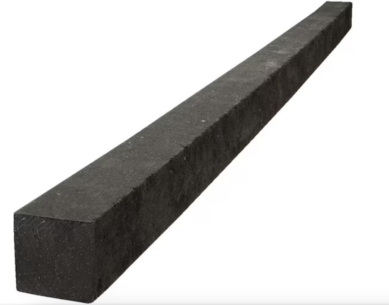 4 in. x 4 in. x 8 ft. Black Recycled Plastic Lumber Timber Edging G-Gr ...