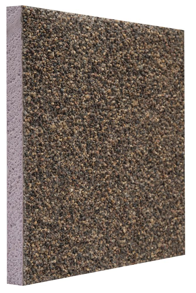 Styro Industries FP Ultra Lite 4' x 4' x 1" Rustic Rock Aggregate Foun ...