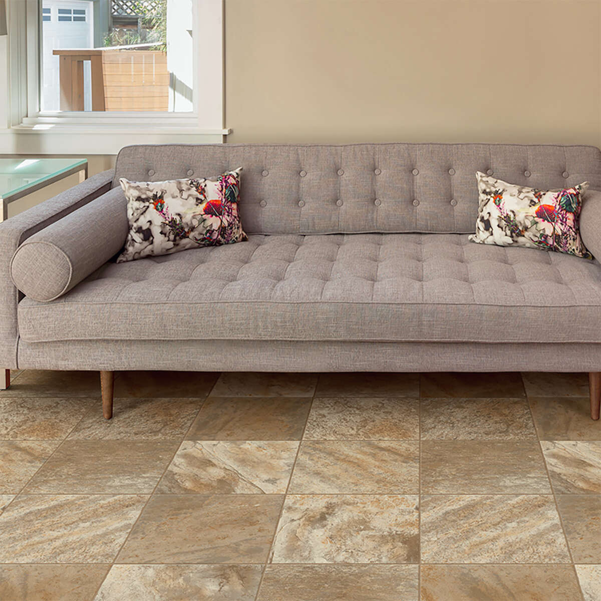 Congoleum (Sample) ArmorCore Pro UR Valley Path Sandy Brown Waterproof ...