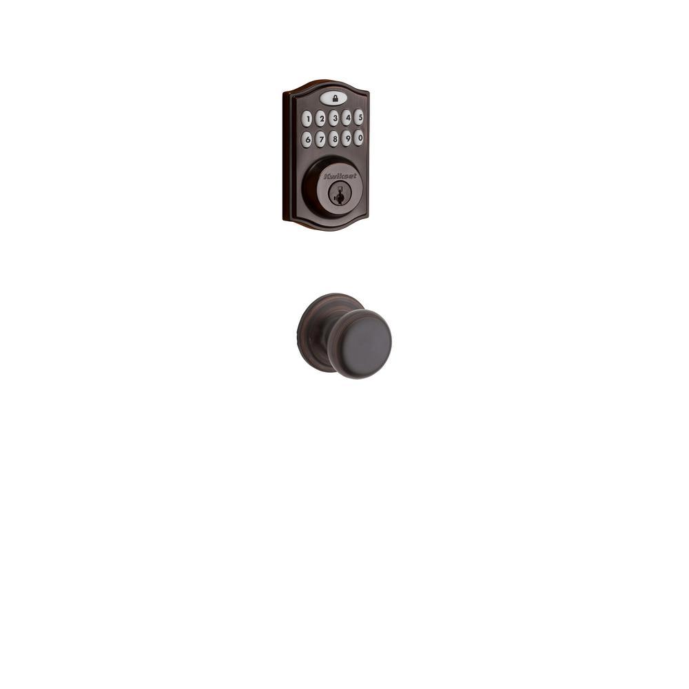 Z-Wave SmartCode Venetian Bronze Single Cylinder Electronic Deadbolt f ...