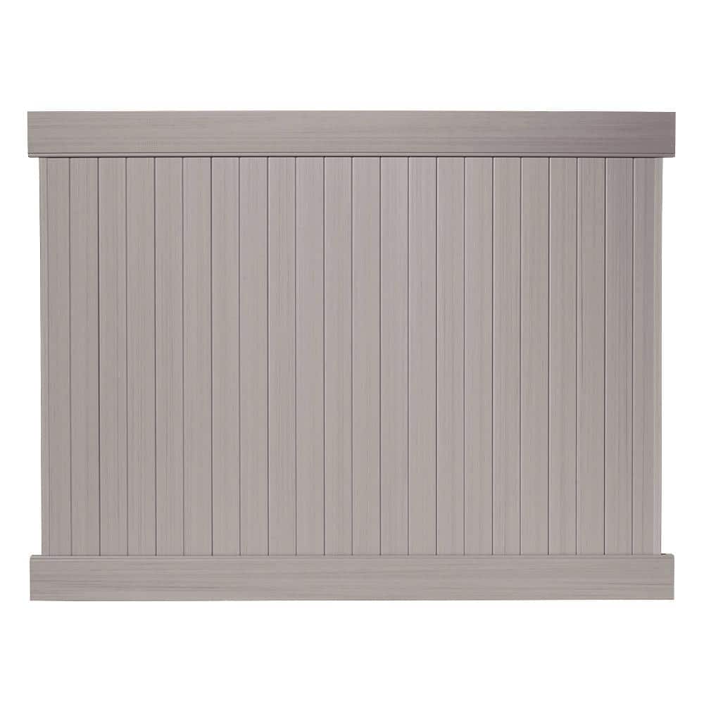 Veranda 6 ft. H x 8 ft. Aged Cedar Vinyl Privacy Fence Panel Kit ...