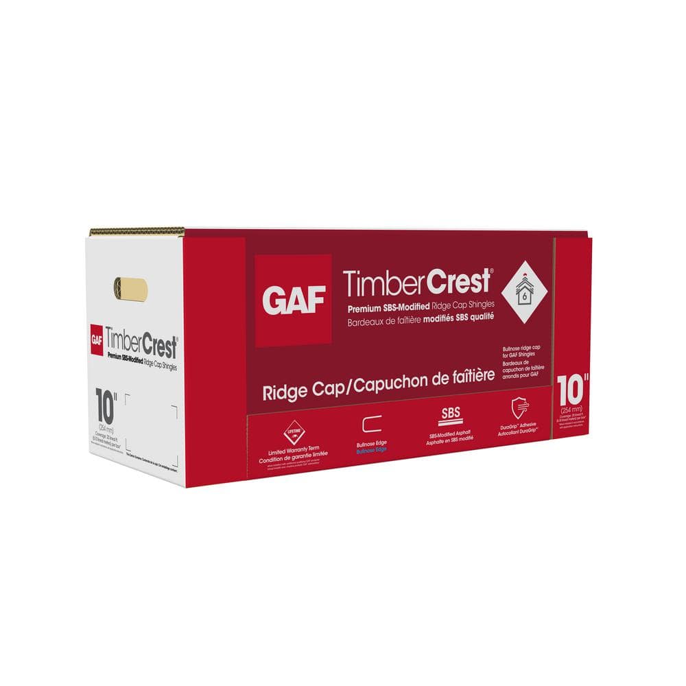 GAF TimberCrest Aged Chestnut Hip and Ridge Cap Shingles - High Profil ...