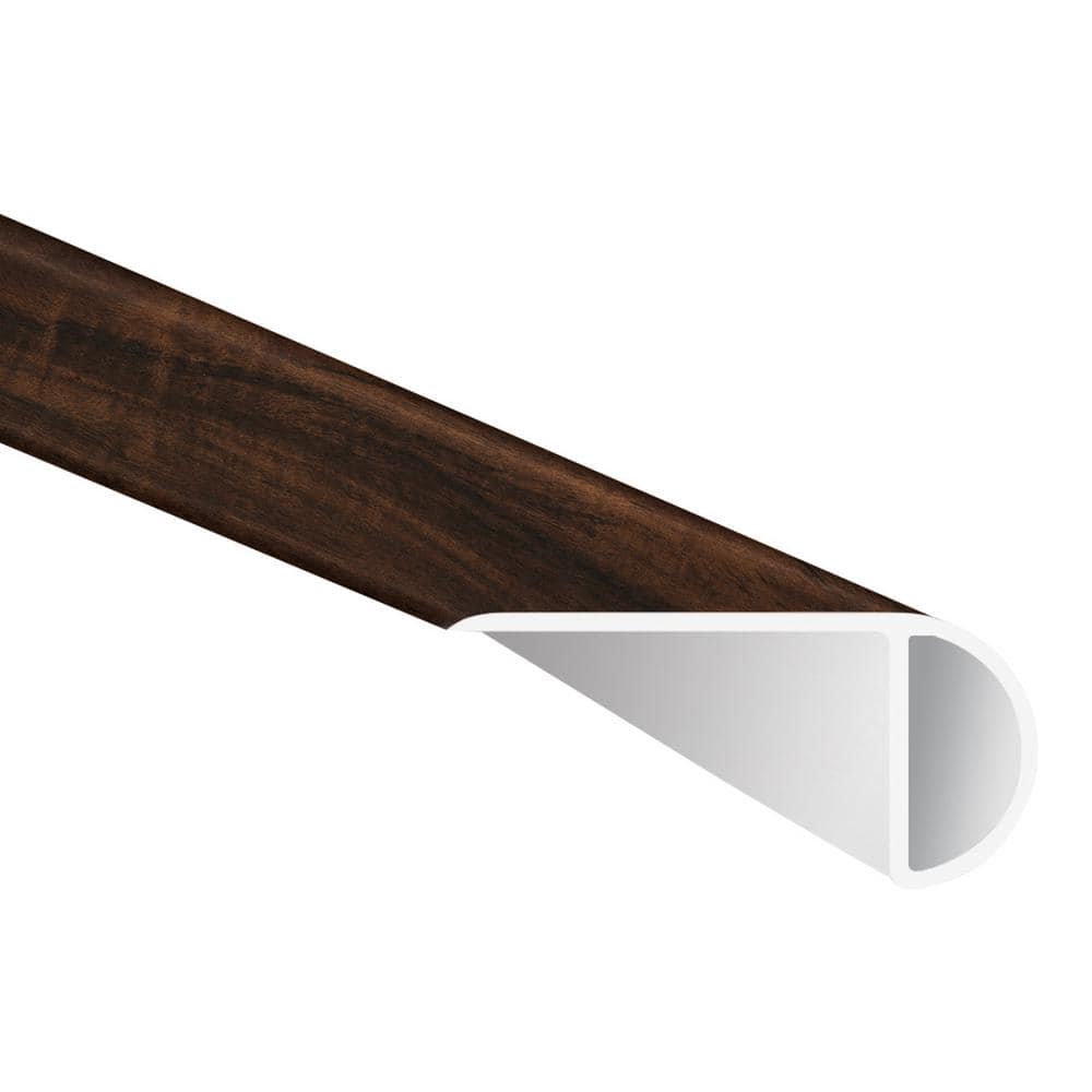 Aged Walnut 19 mm T x 2.75 in. W x 94 in. L Luxury Vinyl Stair Nose Mo ...