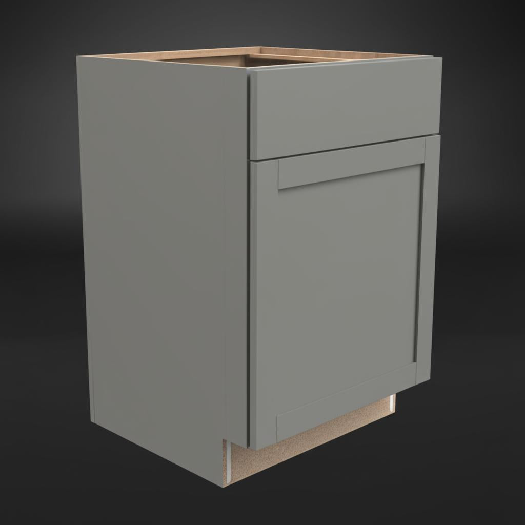 Hampton Bay Westfield Dusk Gray Shaker Base Kitchen Cabinet - 24 in. W ...