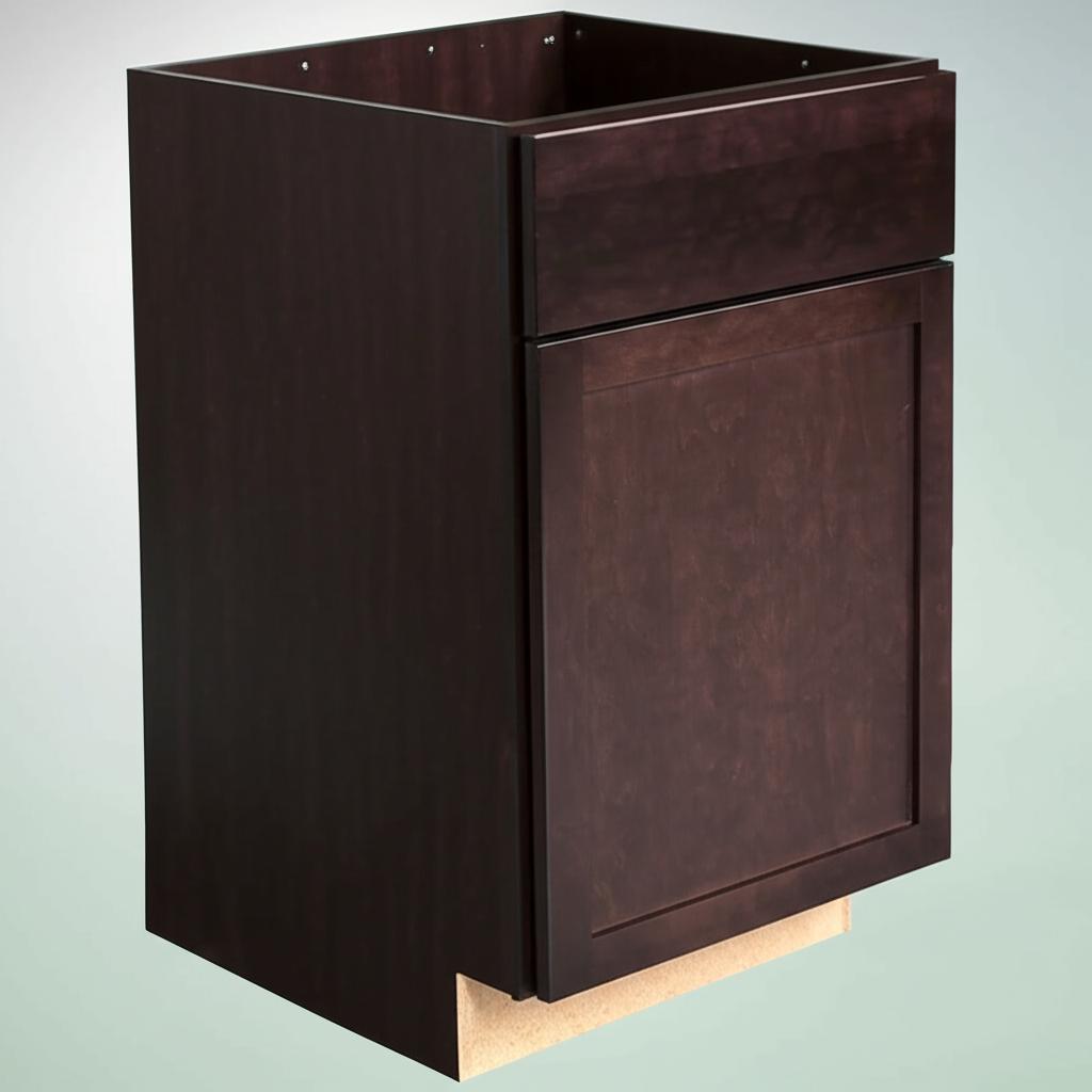 Hampton Bay Shaker Java Base Kitchen Cabinet - 21" W x 24" D x 34.5" H ...