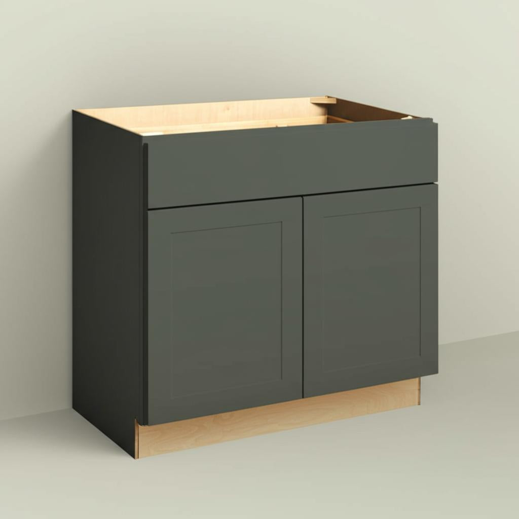 Hampton Bay Avondale 36-inch Fern Green Shaker Cooktop Base Cabinet ...