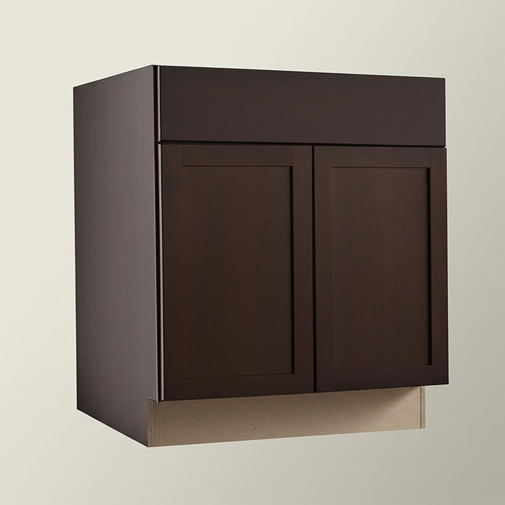 Hampton Bay Shaker Java Sink Base Cabinet - 30" x 24" x 34.5" – Super Arbor