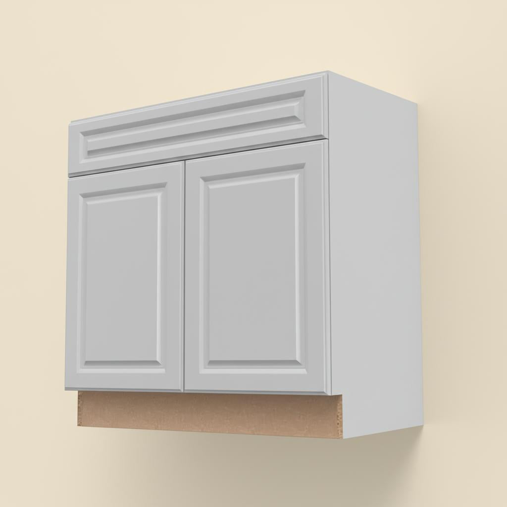 Hampton Bay Designer Series Elgin Sink Base Kitchen Cabinet in Heron G ...