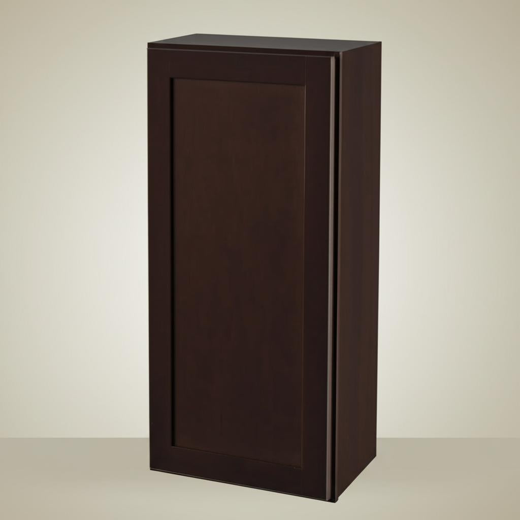 Hampton Bay Shaker Wall Kitchen Cabinet in Java - 15" W x 12" D x 30 ...