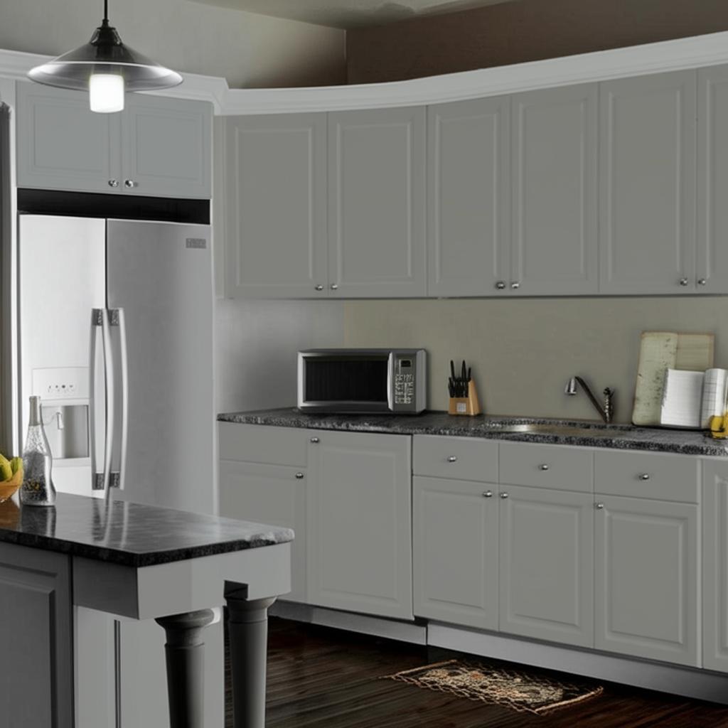 Hampton Bay Designer Series Elgin Wall Kitchen Cabinet in Heron Gray ...