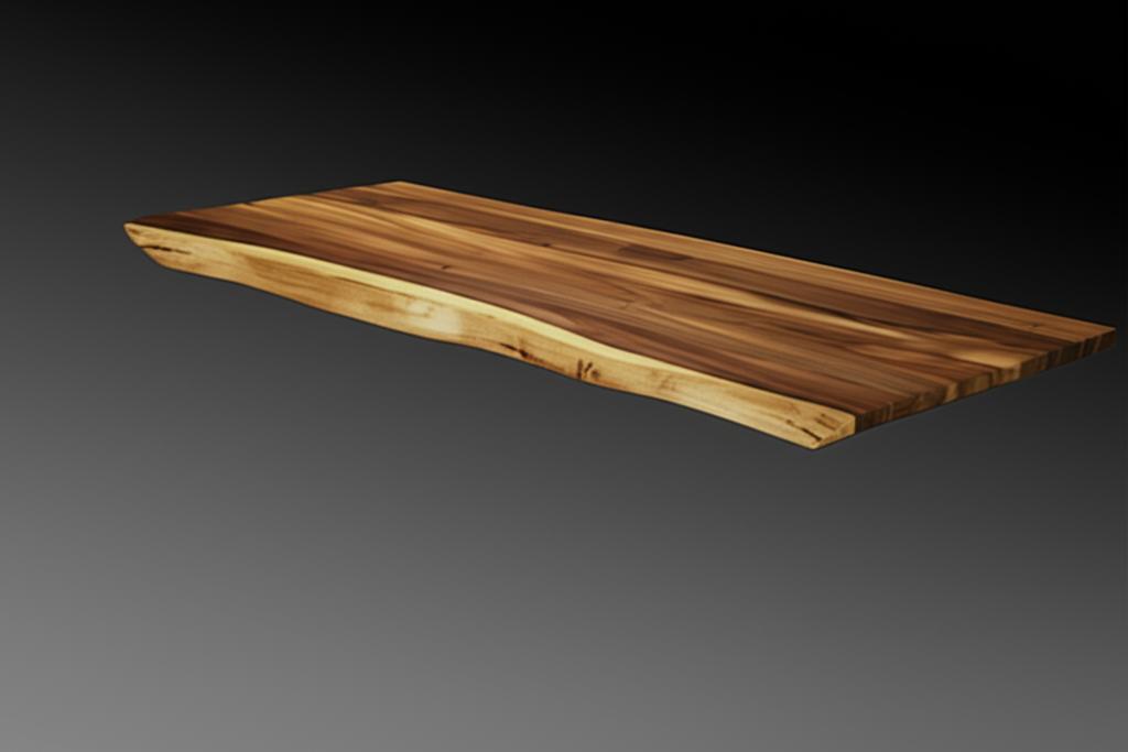 Hampton Bay 6 ft. Saman Solid Wood Butcher Block Countertop with Live ...