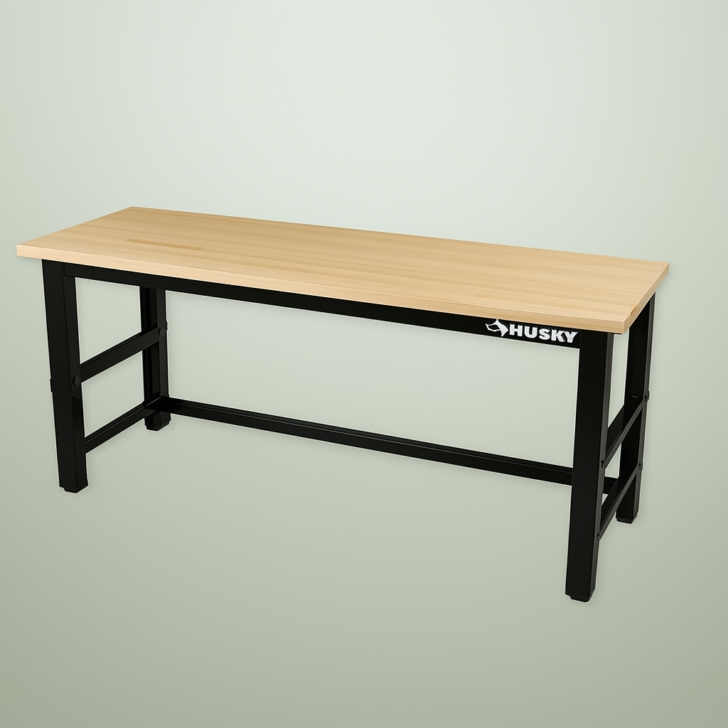 Husky Adjustable Height Solid Wood Top Workbench - 6 ft – Super Arbor