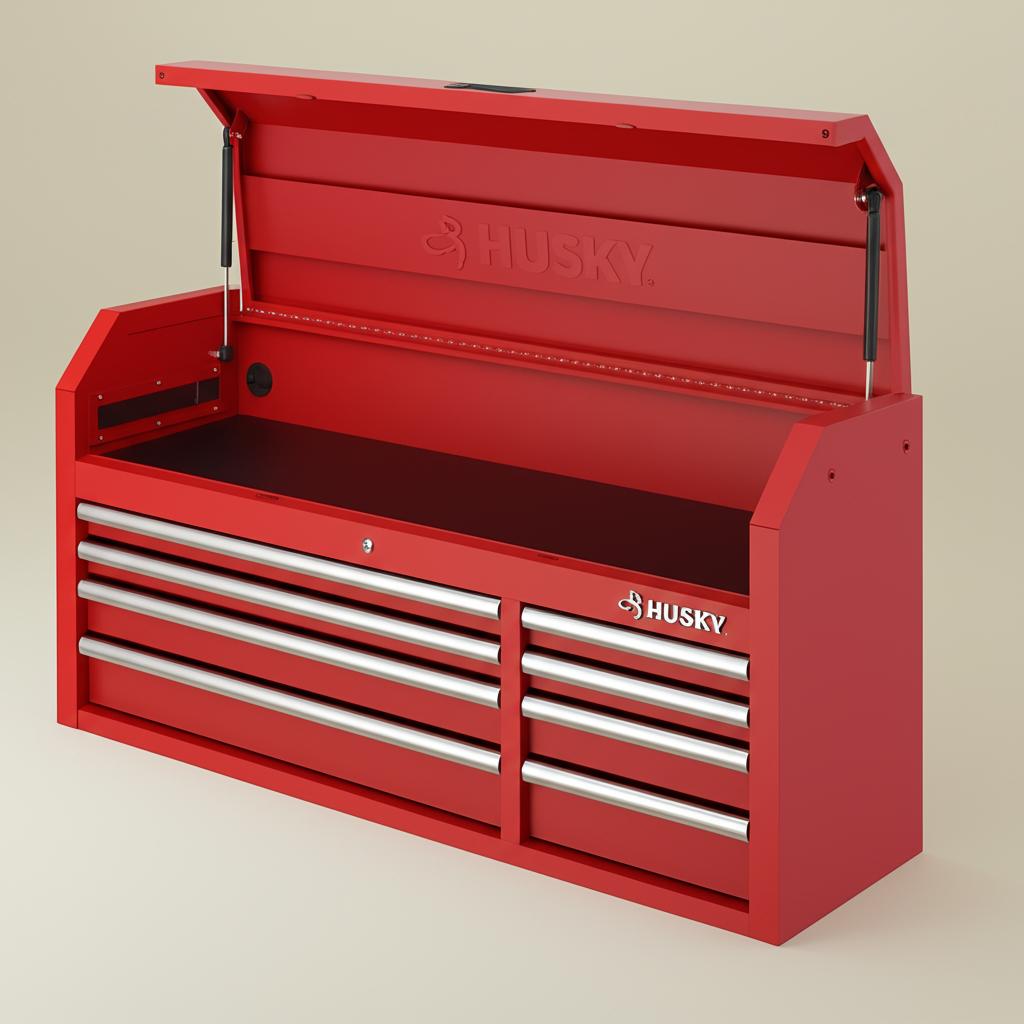 Husky Modular Tool Storage 52 in. W x 16 in. D Standard Duty Red Top T ...