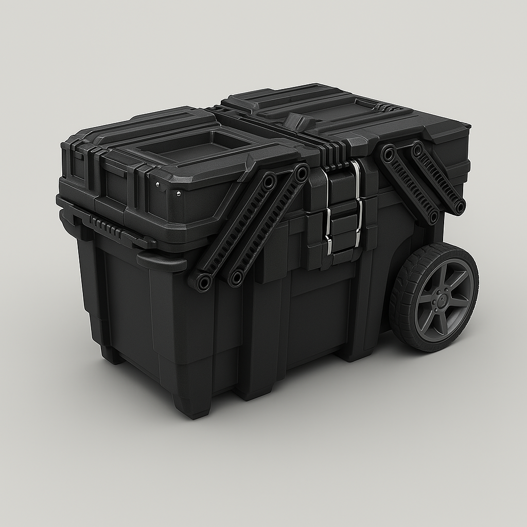 Husky 25 in. Cantilever Rolling Tool Box with Integrated Organizers ...