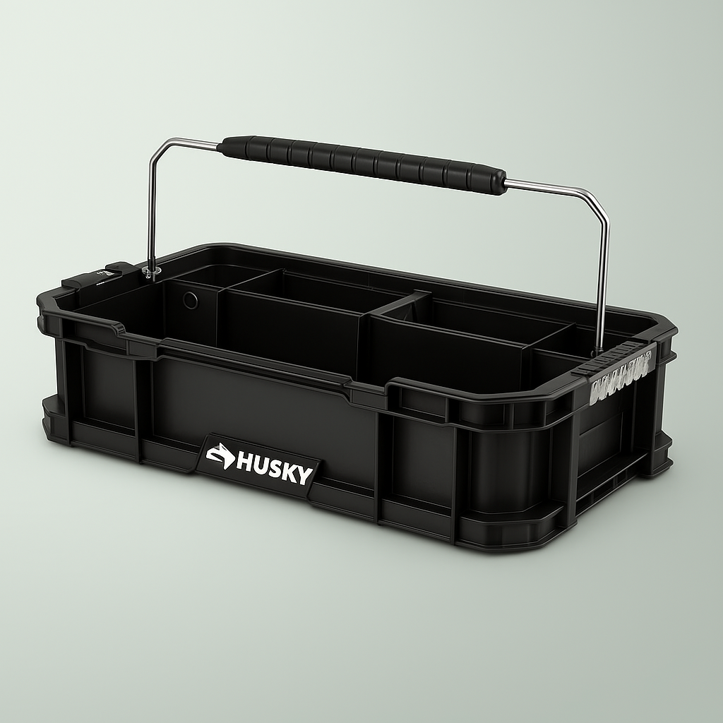 Husky 5-Compartment Connect System Tool Caddy - Black – Super Arbor