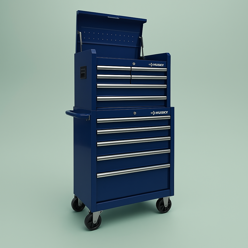 Husky 27-inch 11-Drawer Tool Chest and Cabinet - Midnight Blue – Super ...