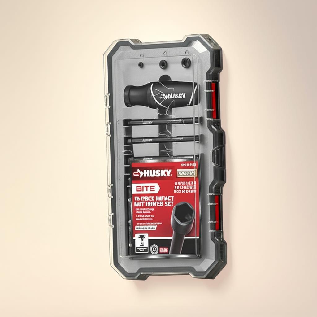 Husky BITE SAE Impact Ready Interchangeable Nut Driver Set with Cushio ...