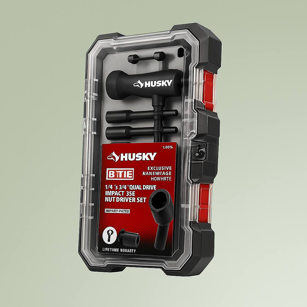 Husky BITE Metric Impact Ready Interchangeable Nut Driver Set with Cus ...