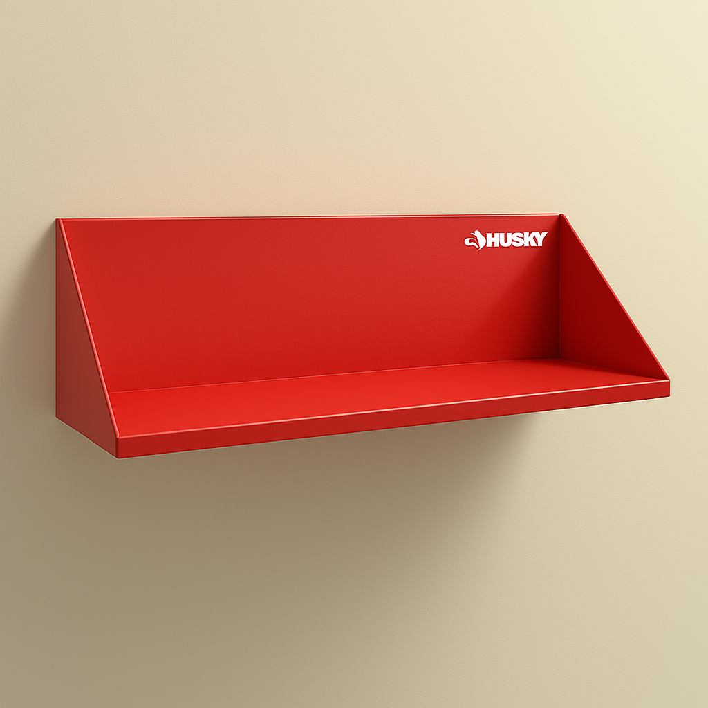 Husky Red Steel Garage Wall Shelf, 36 in. x 9 in. x 9 in. – Heavy-Duty ...