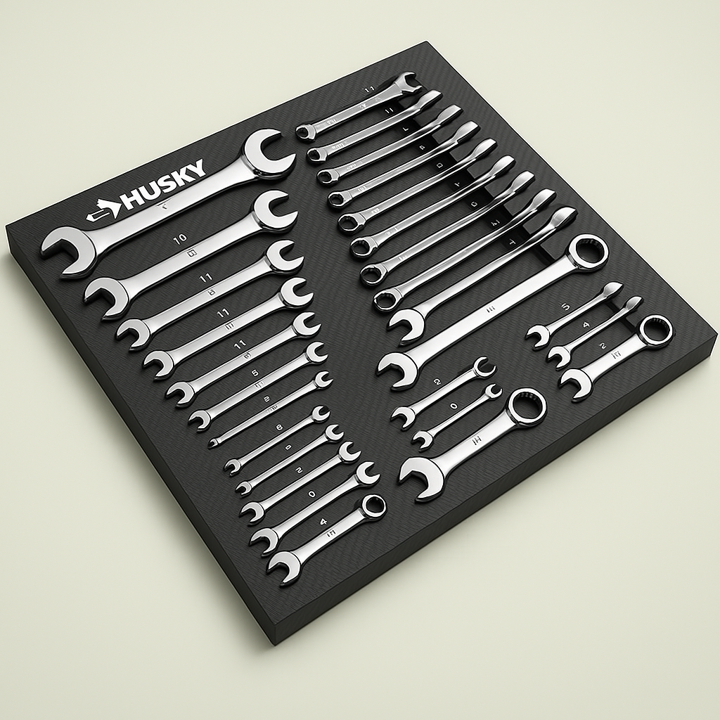 Husky SAE and Metric Ratcheting Wrench Set in EVA Tray (30-Piece ...
