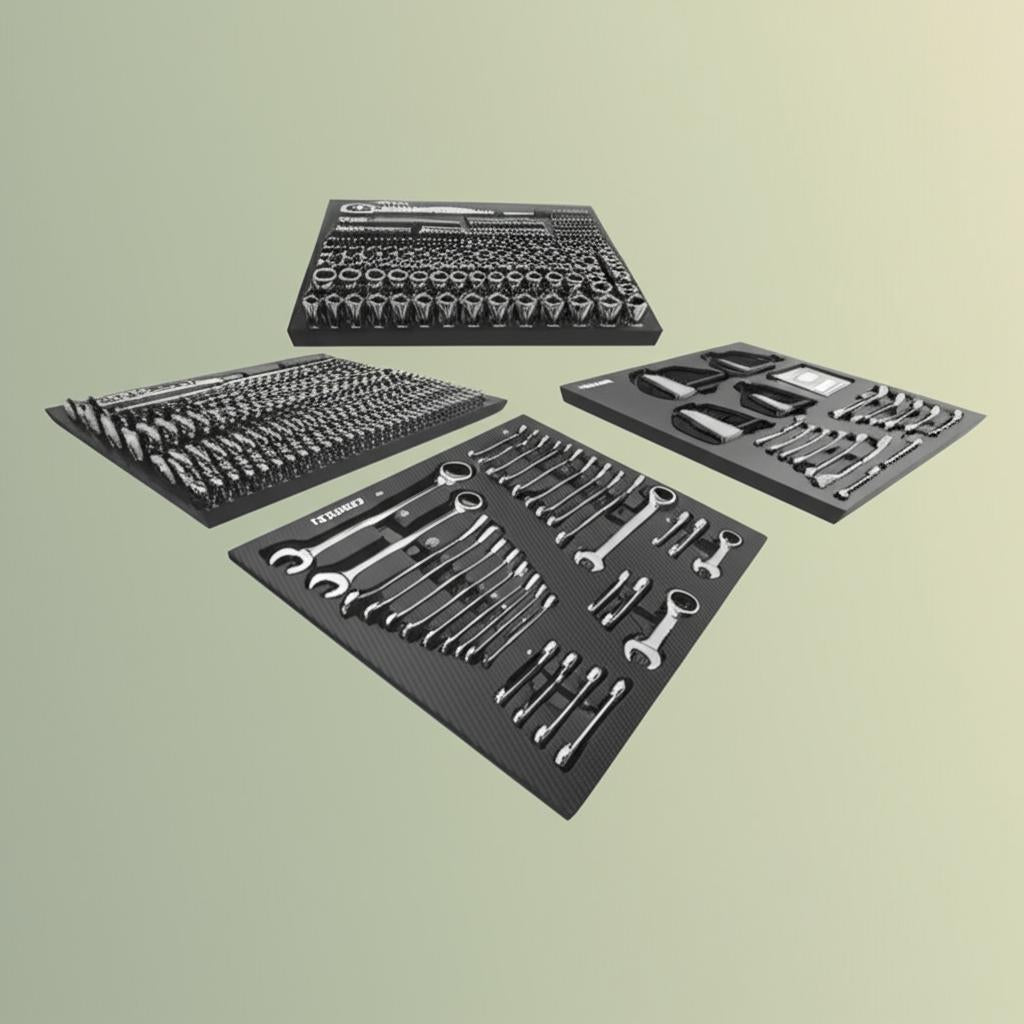 Husky 320-Piece Mechanics Tool Set in EVA Trays – Chrome, SAE & Metric ...