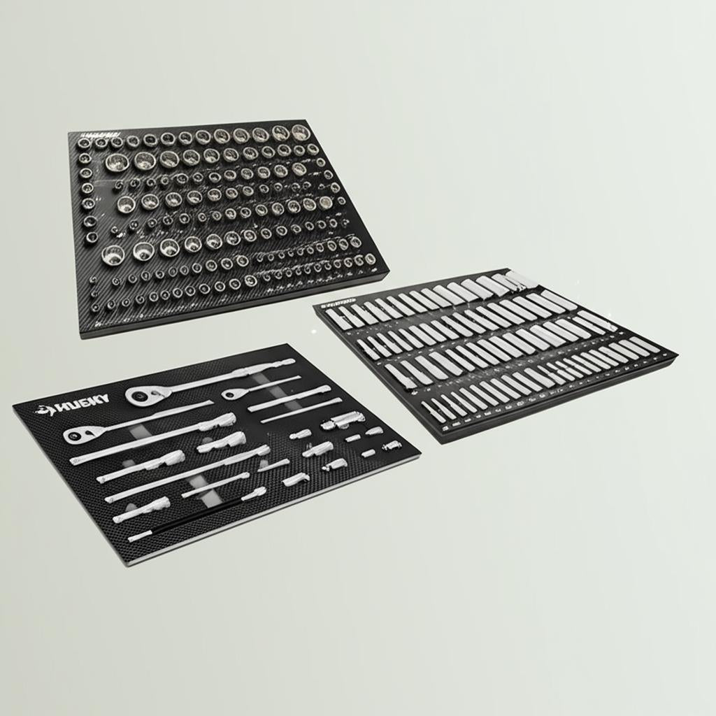 Husky 222-Piece Mechanics Tool Set with EVA Storage Trays – Super Arbor