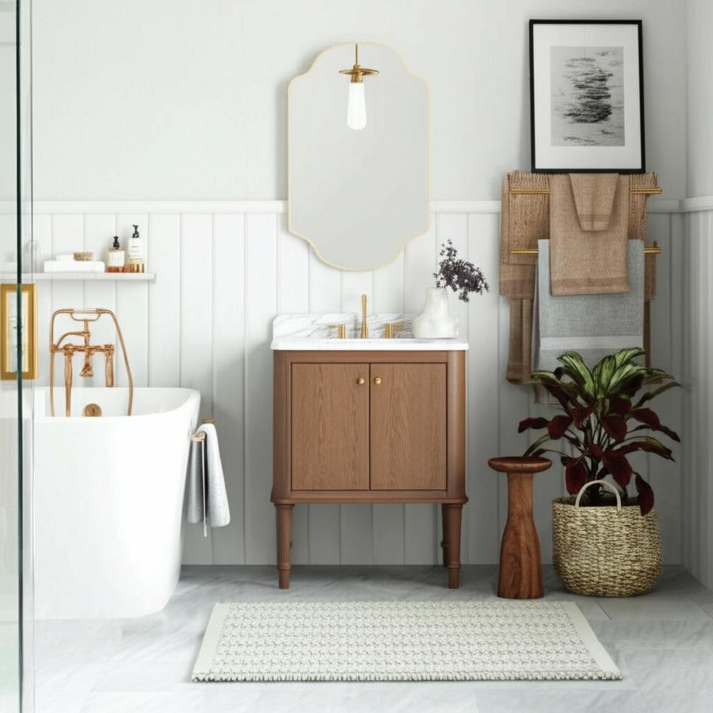 Home Decorators Collection Collette 30" Single Sink Vanity in Cinnamon ...