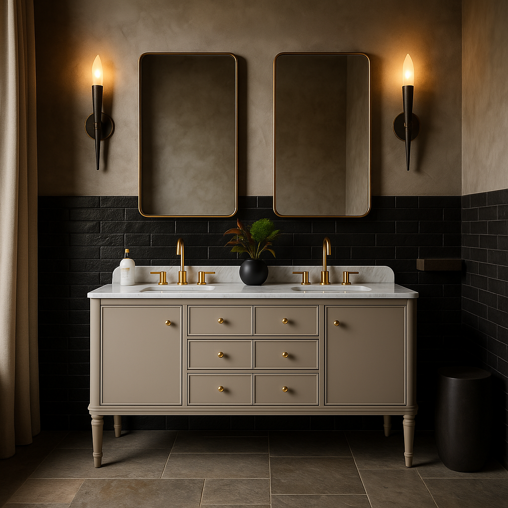 Home Decorators Collection Collette 60" Double Sink Vanity with Carrar ...