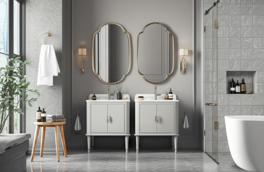Home Decorators Collection Collette 30" Greige Bath Vanity with Carrar ...