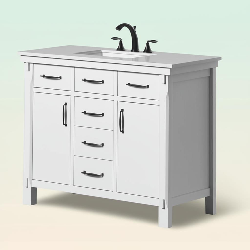 Home Decorators Collection Bellington 42-inch White Bath Vanity with E ...