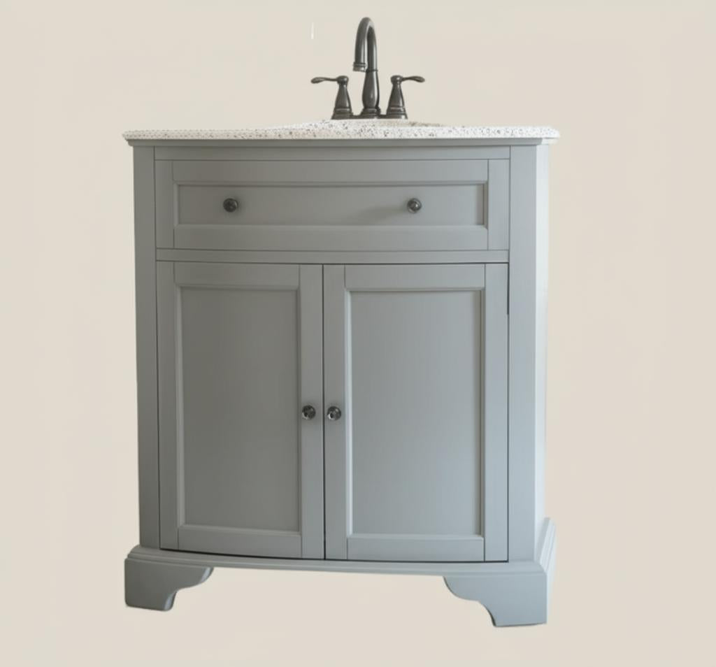 Home Decorators Collection Hamilton 31" Gray Bath Vanity with Granite ...