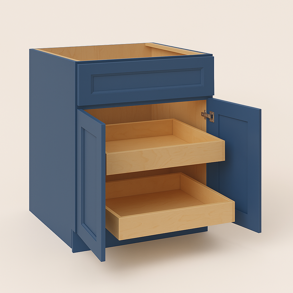 Home Decorators Collection Grayson Mythic Blue Soft-Close Kitchen Cabi ...