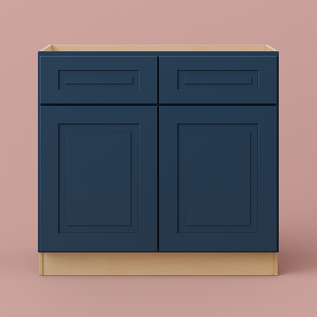 Home Decorators Collection Grayson Mythic Blue Kitchen Cabinet with So ...