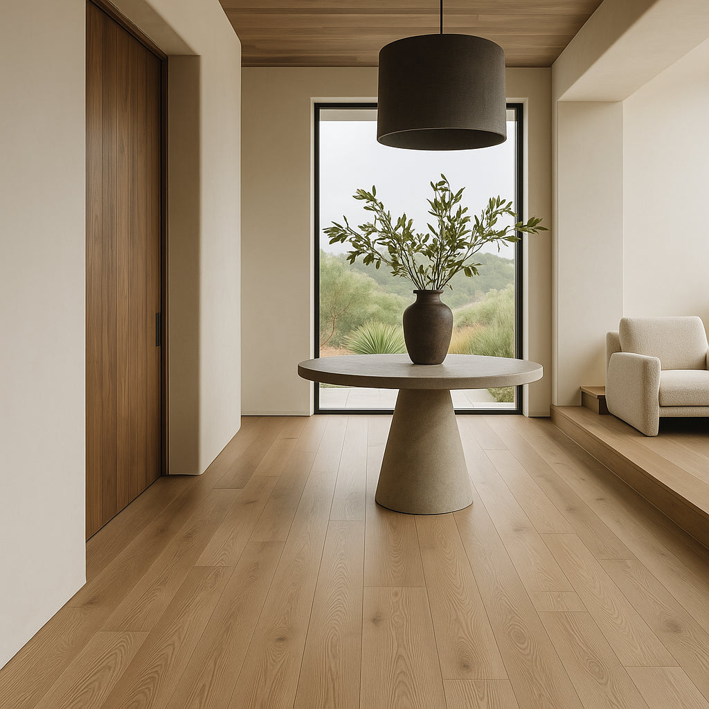 Superoak Plain Driftwood Hybrid Resilient Flooring - Waterproof, Scrat – Super Arbor