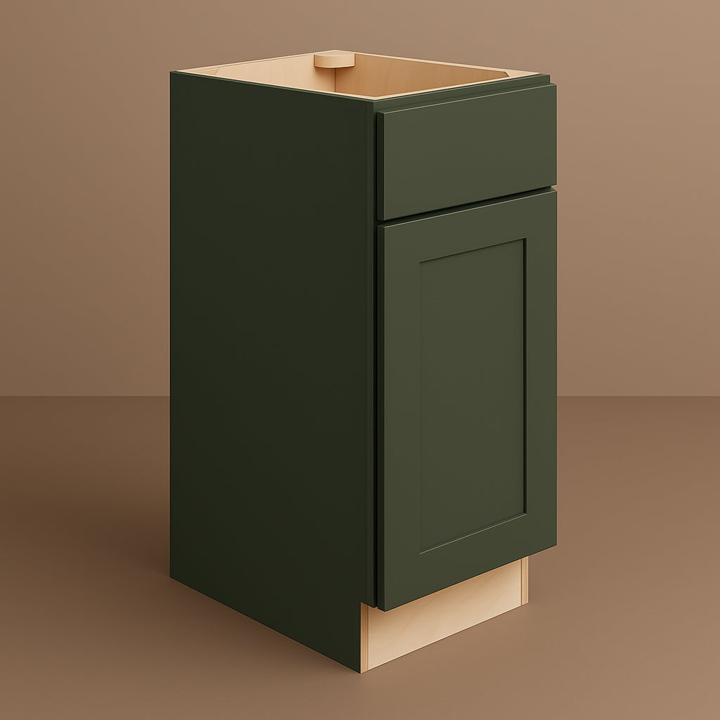 Hampton Bay Avondale 12-inch Fern Green Shaker Base Kitchen Cabinet ...