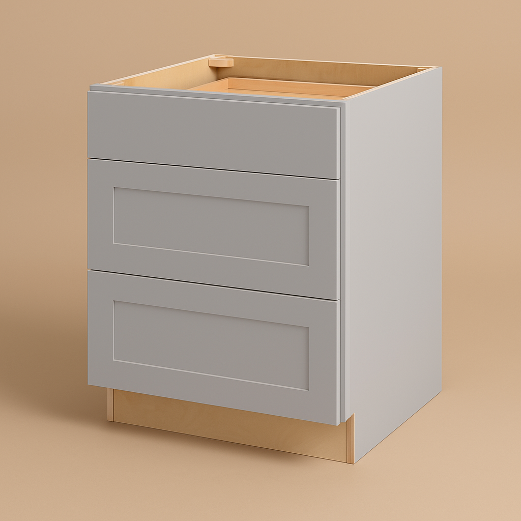 Hampton Bay Avondale 24-inch Dove Gray Shaker Drawer Base Cabinet ...