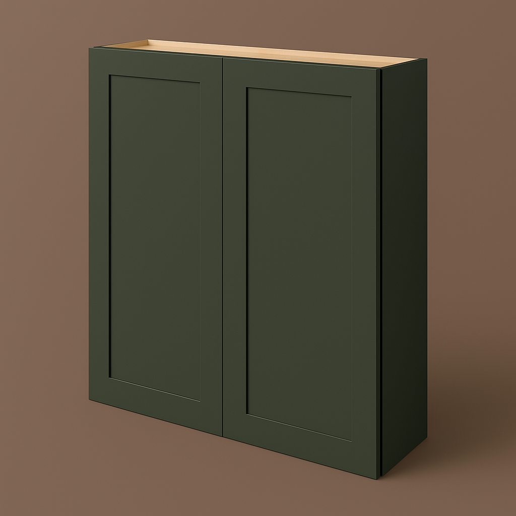 Hampton Bay Avondale 36-inch Fern Green Shaker Wall Kitchen Cabinet ...