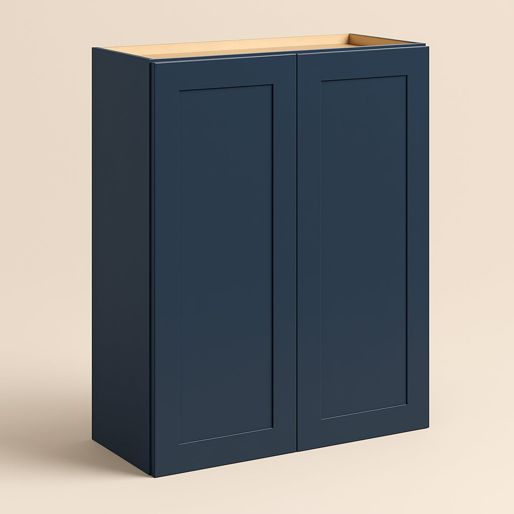 Hampton Bay Avondale Ink Blue Shaker Wall Kitchen Cabinet - 36x12x42 ...